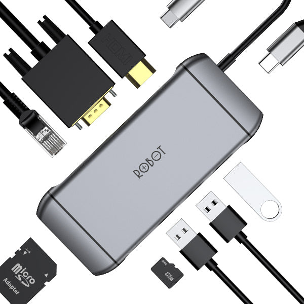 HUB Chuyển Đổi Đa Năng ROBOT HT390 9 Trong 1 – Laptop 238